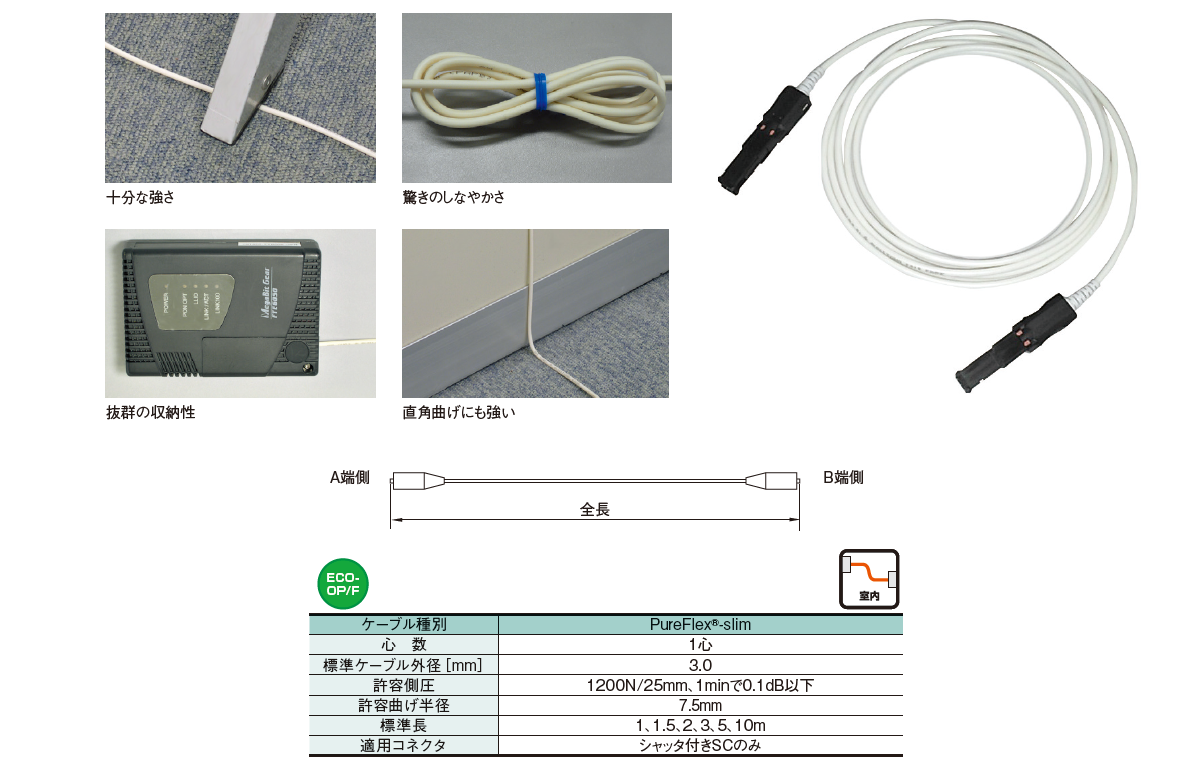PureFlex®-slimケーブル | 住友電工